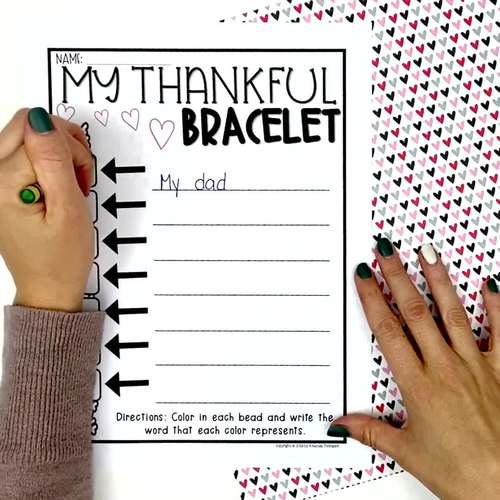 THANKFUL BRACELETS | a Thanksgiving activity | DIGITAL | TpT