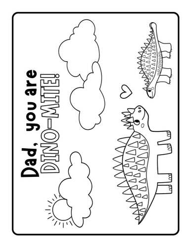 Father’s Day Coloring Pages, Animal Pun, Craft for Mom, EASY, FUN ...
