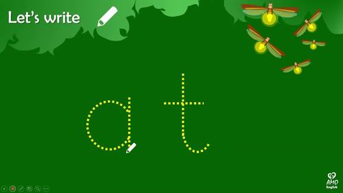 Digital AT Word Families, Short Vowel CVC no prep Lesson PPT, Distance ...