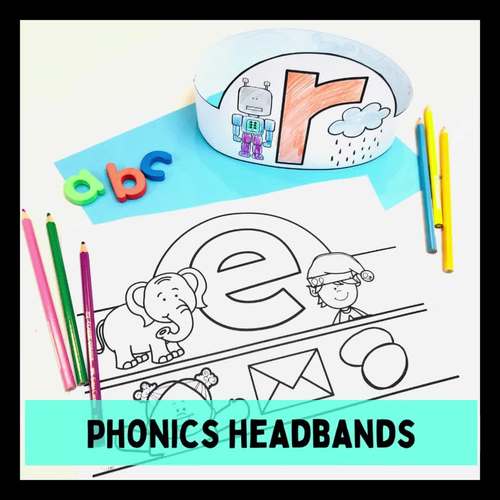 Kindergarten Phonics Hats | Alphabet Crowns | Group 2 - CK E H R M D