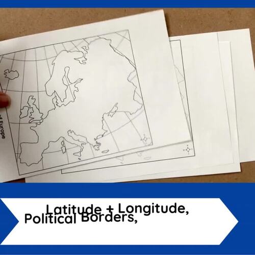Montessori Geography: Europe Continent Map Building- 3 Map Types- Draw ...
