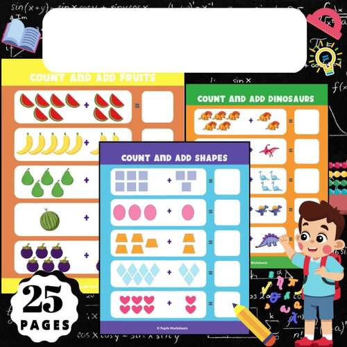 Count and Add the Value Worksheets - Practice Counting and Addition Skills