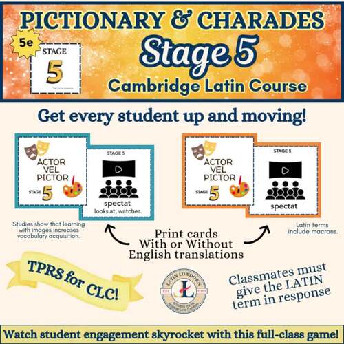 CLC Stage 5 - Pictionary Charades Game (5th Edition) | TPT