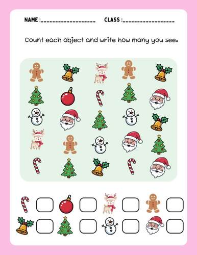 Count and Write and color number 1- 10 Worksheets ! Kindergarten and fun!