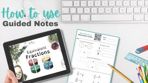 Multiplying Fractions | Level C | Video Lesson + Guided Notes | TPT