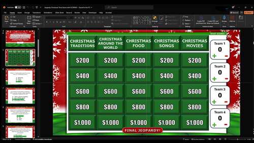 Christmas Jeopardy Trivia Game - Digital Resource for PowerPoint (Editable)