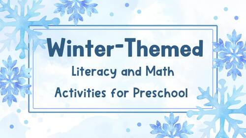 Winter-Themed Literacy and Math Activities for Preschool | Worksheets ...