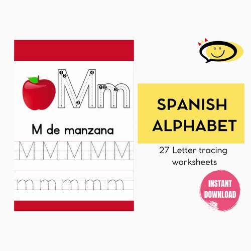 Spanish Alphabet Letter tracing by Alegre Spanish | TPT