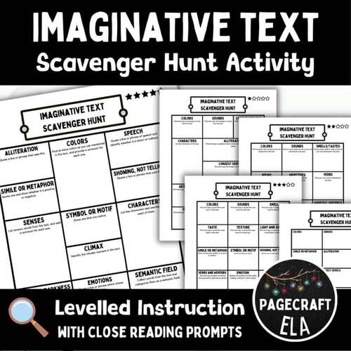 Reading Scavenger Hunt for Features to Apply to Any Imaginative Text