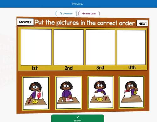 Fall 4 Step Story Sequencing Task Cards and Boom Cards by Disha Digital ...