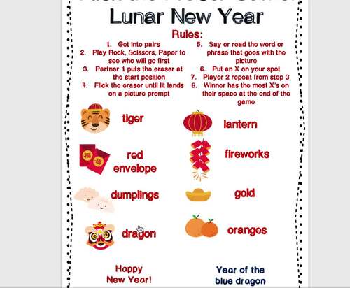 ESL Speaking Game - Flick the Eraser January Winter Edition | TPT