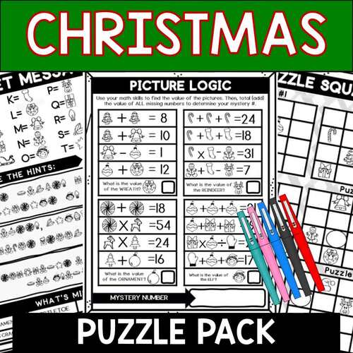 Christmas Puzzle Pack - Critical Thinking and Deductive Reasoning Skills