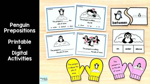 Penguin Prepositions of Place or Positional Words Winter Activities for ...
