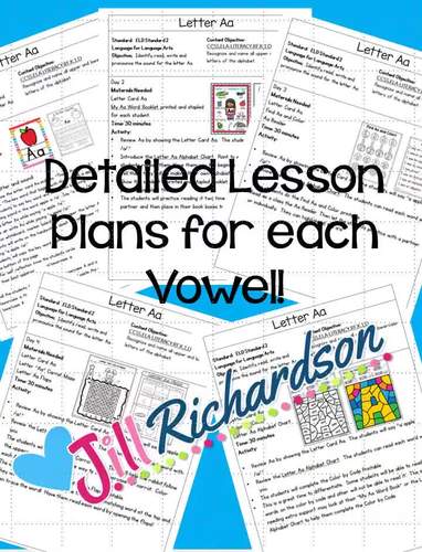 ESL Phonics Alphabet Letter Recognition Bundle of Vowels - Short Sound