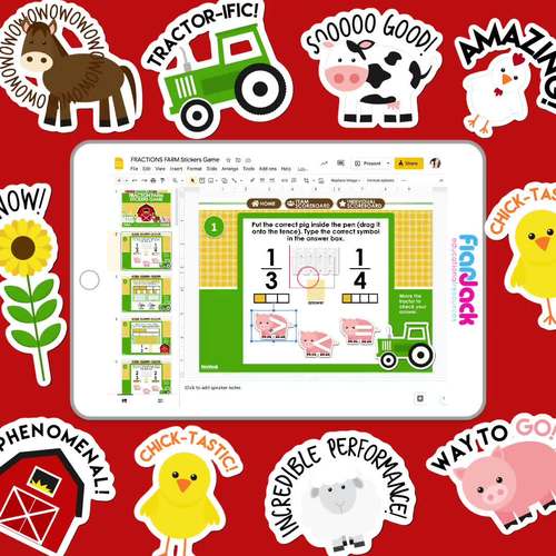 3rd Grade Fractions Math Review Game | Easel Google Slides PowerPoint ...