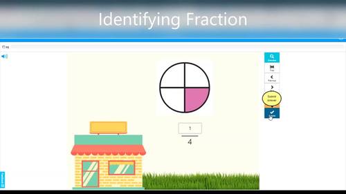 Identifying Fractions Distance Learning BOOM CARDS by Language Forum