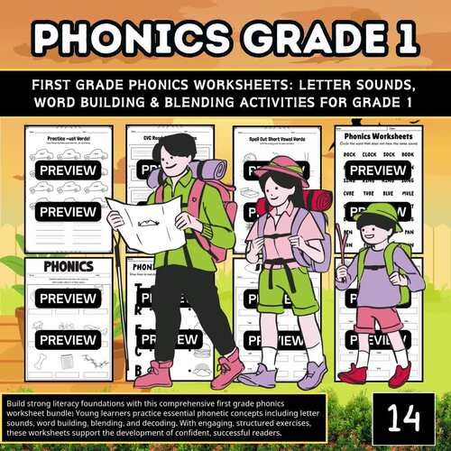 Phonics Worksheets: Letter Sounds, Word Building & Blending Activities ...