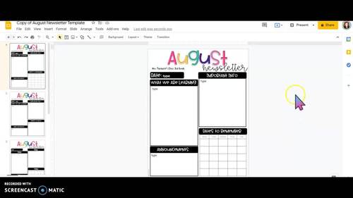 Digital Weekly and Monthly Newsletter Templates for Google Slides