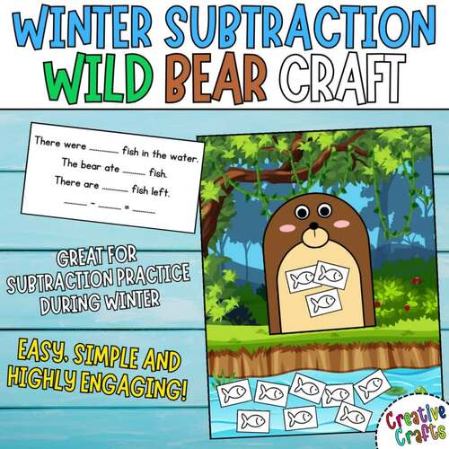 Make & Solve Subtraction Problems for kindergarten with Winter Wild ...