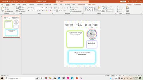 Meet the Teacher EDITABLE Template (Back to School) by Elementary Wonders