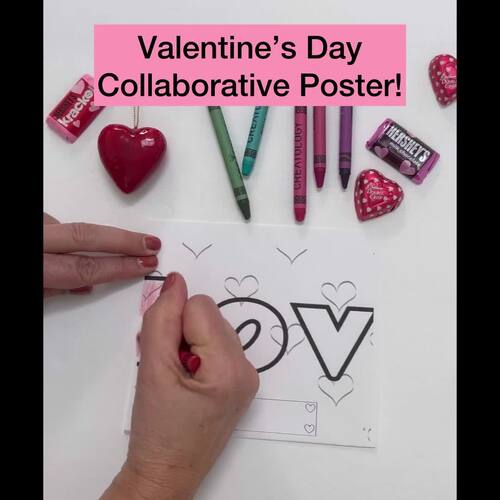 Valentine's Day Activities - Collaborative Coloring Poster | Bulletin ...