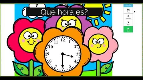 Que hora es? What 's the time? Spanish - Boom cards™ activity | TpT