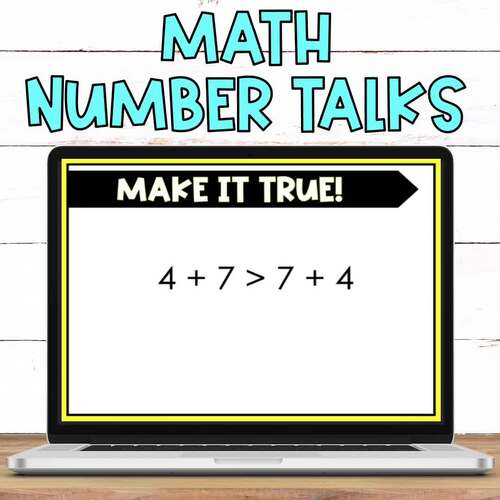 Math Number Talks YEARLONG Editable Powerpoint by Miss V in 3 | TPT