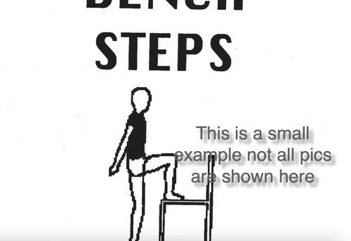 Workout Fitness PE Cards by Jim's Health and PE Resources | TPT