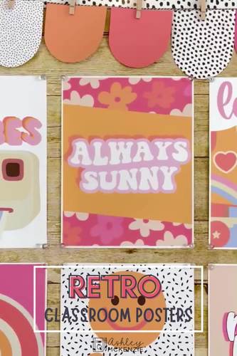 Retro Vibes Classroom Decor | Classroom Posters - Editable! by Ashley ...