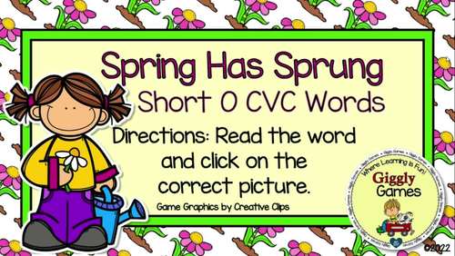 Giggly Games Spring Has Spring Short Vowel O GOOGLE SLIDES | Distance ...