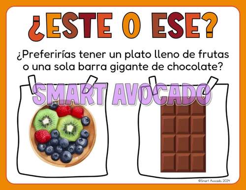 Actividad de Escritura de Opinión Otoño Este o Ese Spanish Fall Would ...