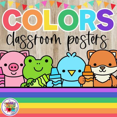 Color Cuties Color Posters by Creating Decor 4 the Classroom | TPT