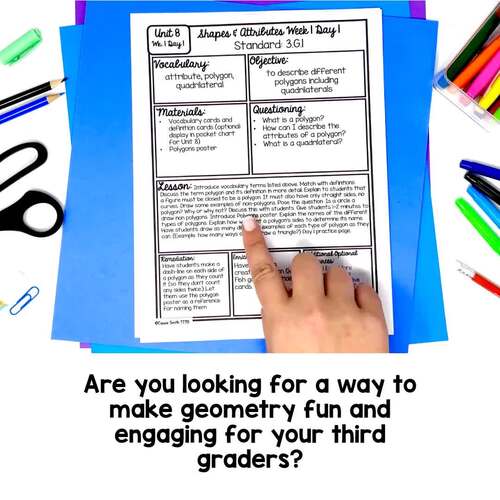 3rd Grade Geometry Shapes and Attributes 3.G.1 Centers Games ...