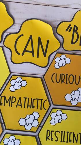 Spring Honeybee Positive Affirmations Editable Bulletin Board | TPT