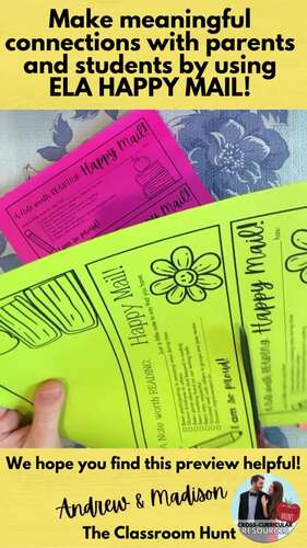 ELA Happy Mail | Middle School Classroom Management | ELA Parent ...