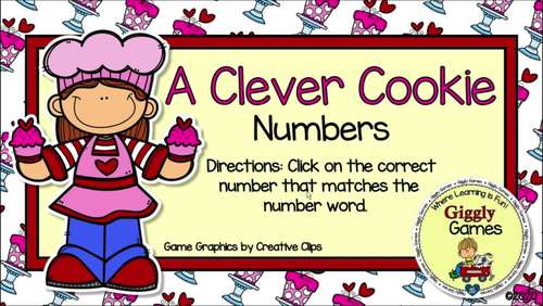 Giggly Games A Clever Cookie Number Words Google Slides Digital Resources