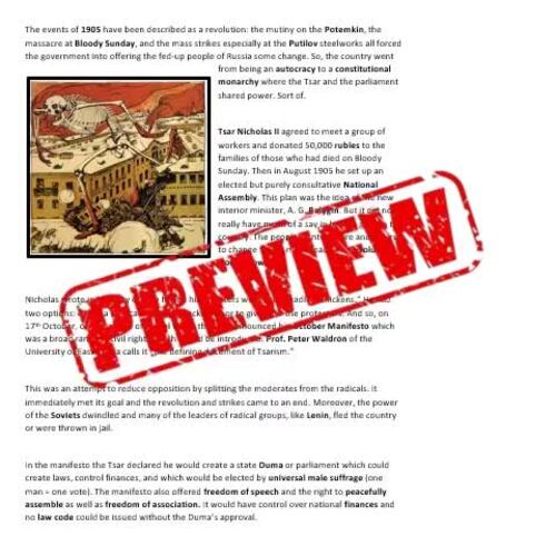 How much did Russia change after the October Manifesto? | TPT