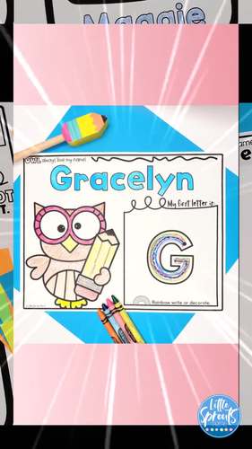 Back to School SET 5 Easy Peasy Name Activities PreK, Kinder