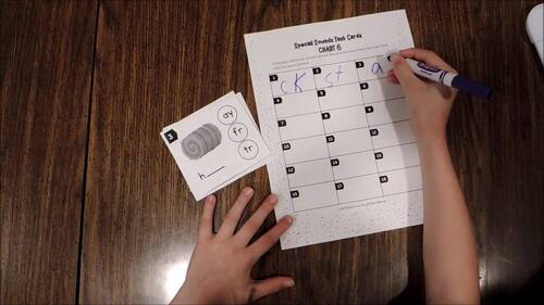 Abeka Chart 13 Special Sounds Phonics Task Cards - Picture And Word