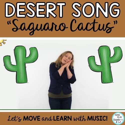 Desert Cactus Habitat Sing Along Video Song Writing Activities “Saguaro ...
