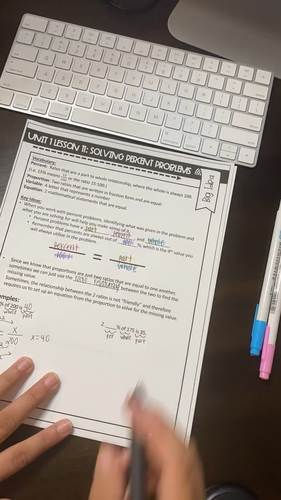 Finding Percents Lesson | 6th Grade Math by Transforming the Middle