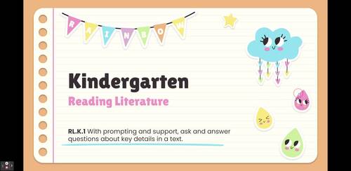 RL.K.1 - Kindergarten - 1 Interactive PowerPoint Lesson (Ask & Answer ...