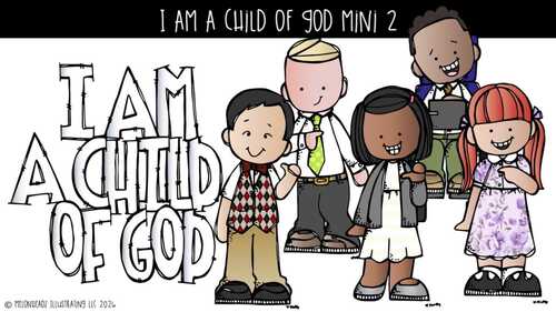 I am a child of God clip art 2, LDS, Christian MINI by Melonheadz Clipart