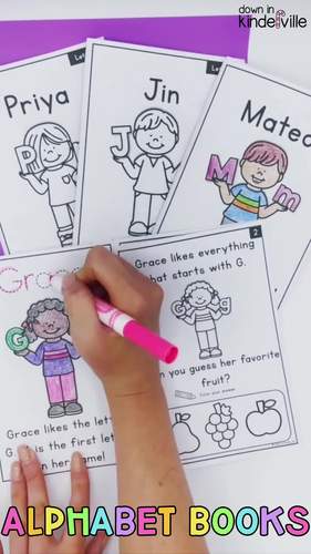Alphabet Books | Alphabet Practice by Down in Kinderville | TPT