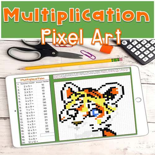 MULTIPLICATION FACTS 0-12 | DISTANCE LEARNING | PIXEL ART | COLOR BY CODE