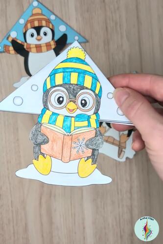 Penguin Craft Printable Winter Bookmarks With January Reading Challenge ...