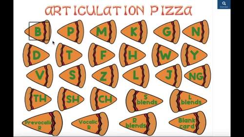 Articulation Make a pizza / Build a pizza / Speech Therapy/ No Print ...