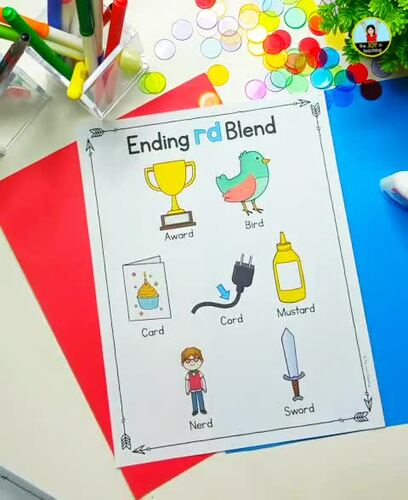 Ending RD Blend Worksheet by The Joy in Teaching | TPT