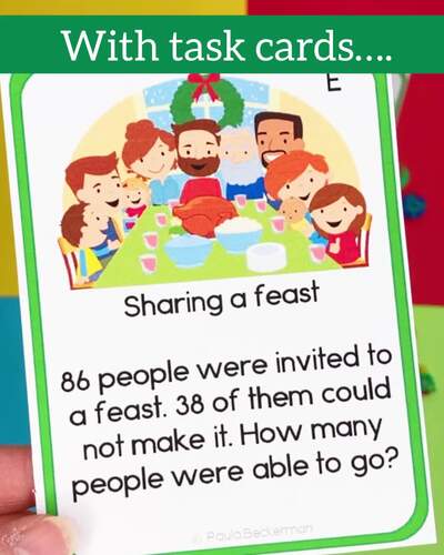 Christmas Story Problems Addition & Subtraction Word Problems in 100 ...