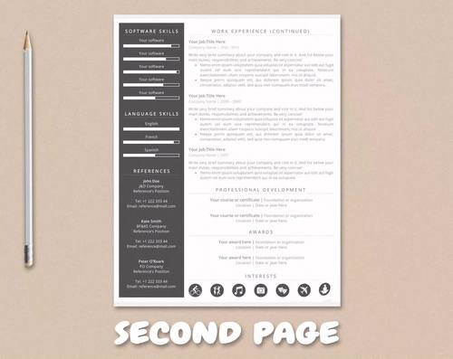 PROFESSIONAL CV TEMPLATE WITH PHOTO | For MS Word & Pages | Fully Editable